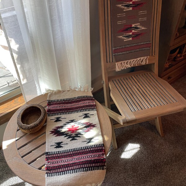 Woven Wool Table Rugs, Choose Your Color 20" X 10" Boho Aztec House ...