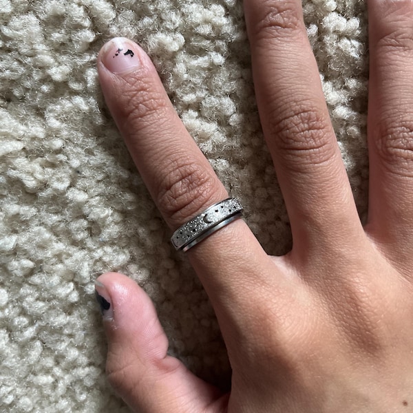 Celtic Inspired Fidget Ring| 3 Pointer Ring | Fidget Ring | Unisex Ring | Mens Ring | Spinner ...