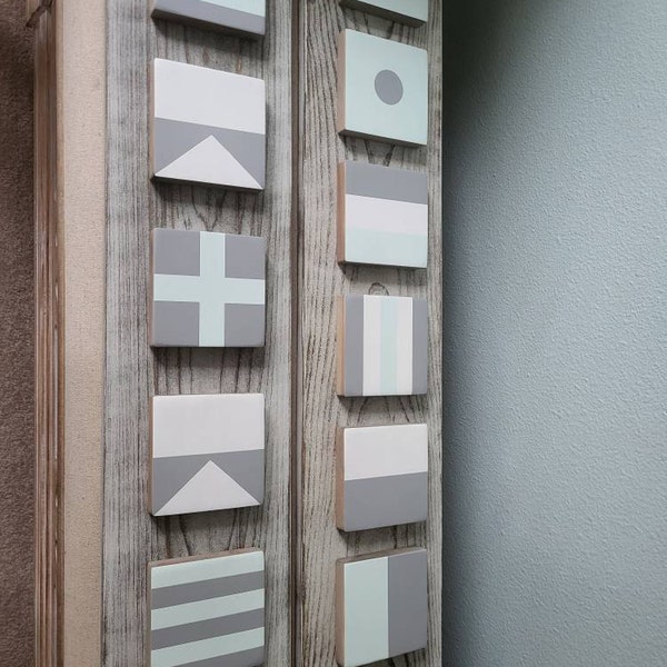 Custom Wood Signs Flag Signs Nautical Decor, Navy Signal Sign Coastal ...