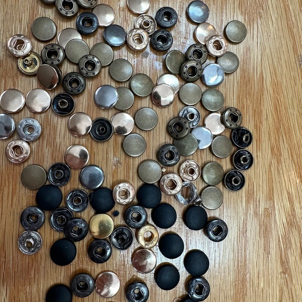 50 Sets Brass Spring Metal Snaps: Leatherworking Fastener Kit - Etsy