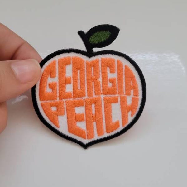 Georgia Peach/iron-on Patch/embroidered Patch - Etsy