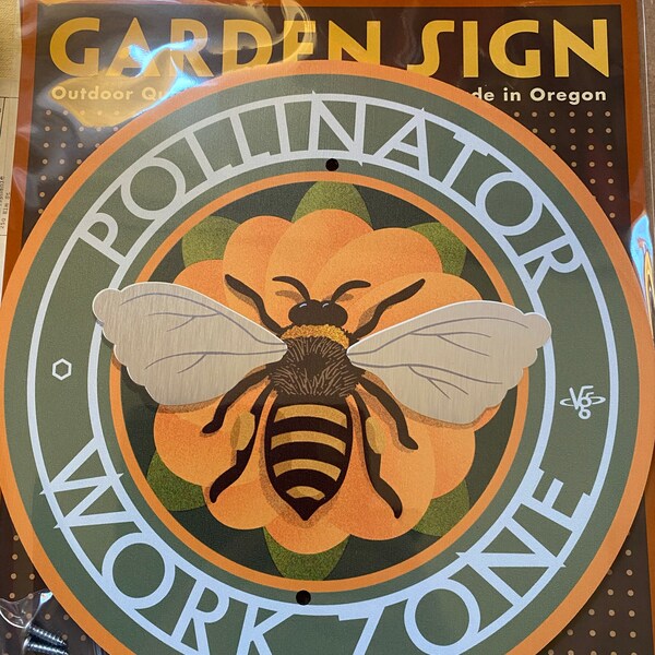 Bees' Pollinator Work Zone - Yard and Garden Sign - Etsy Canada