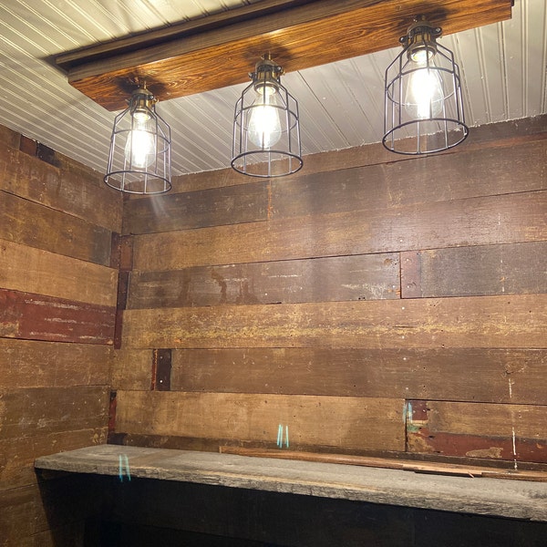 Farmhouse Beam Light Fixture: Rustic Elegance With Handcrafted Ceiling ...