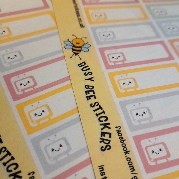 TV Planner Stickers, Blank Box Stickers, TV Stickers, Kawaii Stickers ...