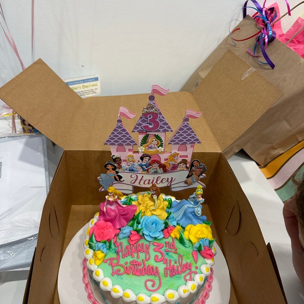 Disney Princess Cake Topper, Personalized Cake Topper,disney Princesses ...