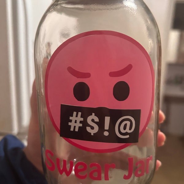 Personalized Swear Jar: Glass Coin Bank - Etsy