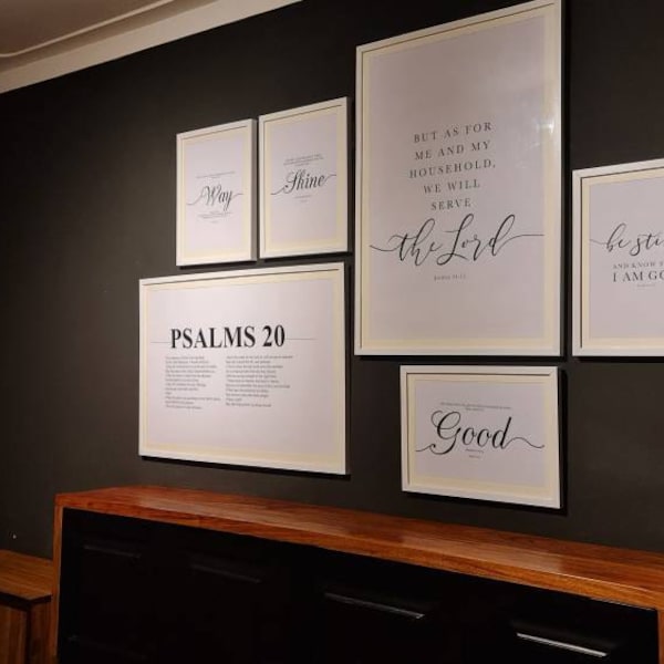 Scripture Gallery Set for Above Your Couch, Christian Bedroom, Popular ...