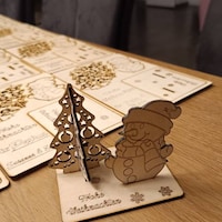 Christmas Card Laser Cut Files, Christmas Tree Gift, Christmas Souvenir ...