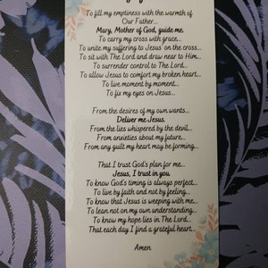 Spiritual Bouquet Post Card Catholic Prayer Card Catholic Post Card ...