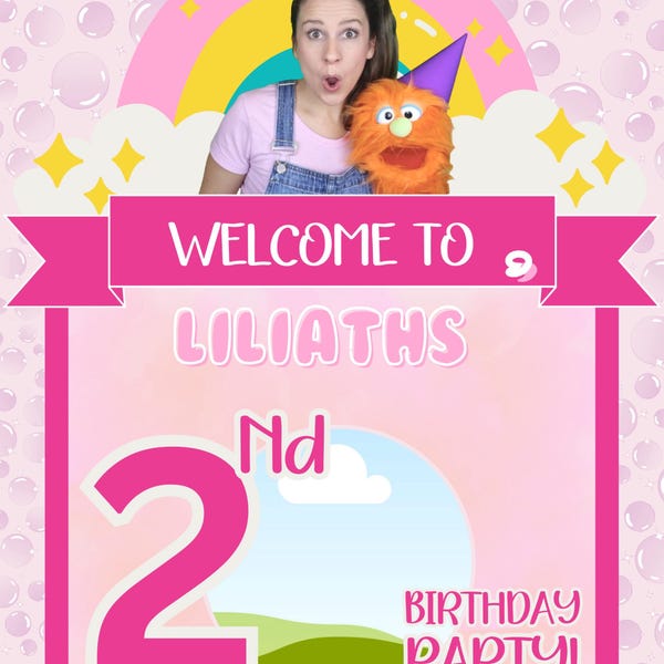Ms. Rachel First Birthday Milestone Poster | Ms. Rachel Editable ...