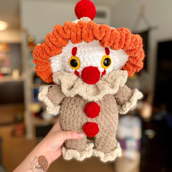 Buttons the Silly Mushroom Clown Crochet Pattern - PDF Pattern, Crochet ...