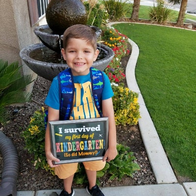 I Survived My First Day of Kindergarten Sign so Did Mommy I Survived My ...