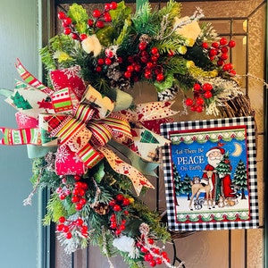 Christmas Wreath Sign, Personalize It by Pam, Signs for Wreaths, Door ...