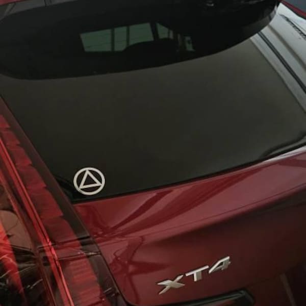 AA Circle & Triangle Vinyl Decal, Vehicle Lettering for Alcoholics ...