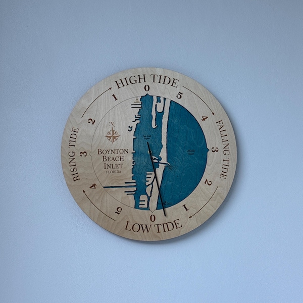 Florida East Coast Tide Clock, 2 Sizes, Ponte Vedra, St Augustine ...