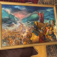 God Gives Moses the 10 Commandments Written on A Stone Tablets. Jewish ...