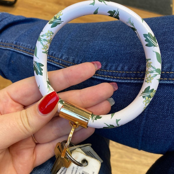 Leather Bangle Keychain Bracelet, Key Saver, Lanyard Bracelet,key Ring ...