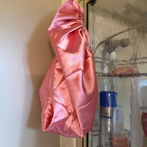 Reversible Satin-lined Curly Bonnet: Water-resistant Shower Essential ...