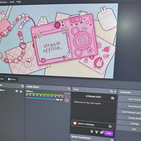 Animated Bunny Digital Cam Stream Pack | Pastel Y2K Lofi Cozy | Cute ...