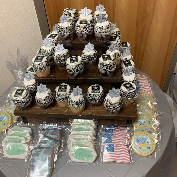 Major LTC Lt Colonel Oak Leaf Military Cupcake Toppers (1 Dozen) - Etsy