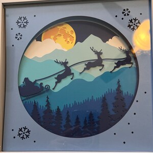 3D Santa Svg Shadow Box Svg, Christmas Svg, Layered Svg - Etsy