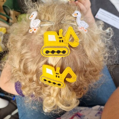 Digger Hair Clips - Etsy