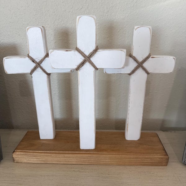 Cross Trio Easter Display /calvary Easter Display Easter Decor Easter ...