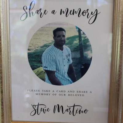 Share A Memory Sign and Cards Templates, Edit With Templett, Memorial ...