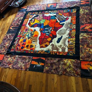 Map of Africa Fabric Panel. - Etsy