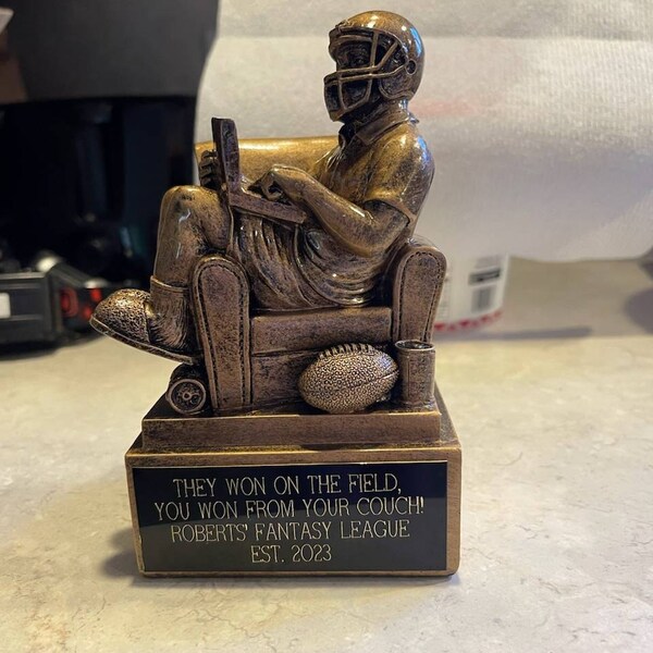 Fantasy Football Armchair Quarterback Trophy/award Free Engraving!!! - Etsy