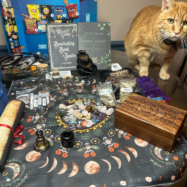 Cat Familiar Ritual: Wiccan Magick Spell for Your Grimoire, 2 Printable ...