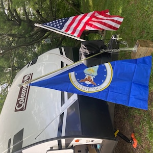 Camper Double Flag Pole Mount RV Flag Holder - Etsy
