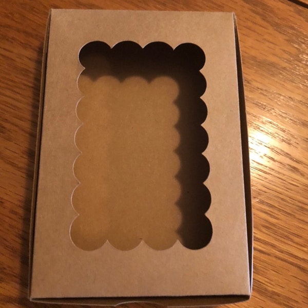 Earring Gift Box Template, Scalloped Window Earring Display Box SVG ...