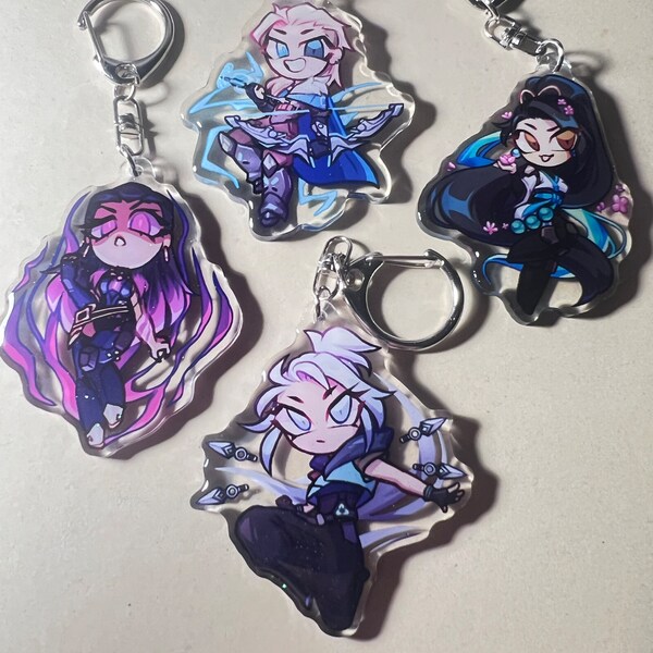 Valorant Keychains Valorant Agent Charms / Sage Sova Reyna Jett - Etsy