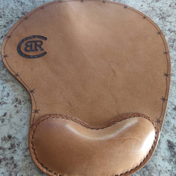 Leather Mouse Pad, Ergonomic Mousepad With Wrist Rest Support ...