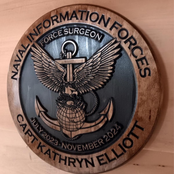 USMC Staff NCO Series Carved Wood Plaque - Sergeant Major Retirement ...