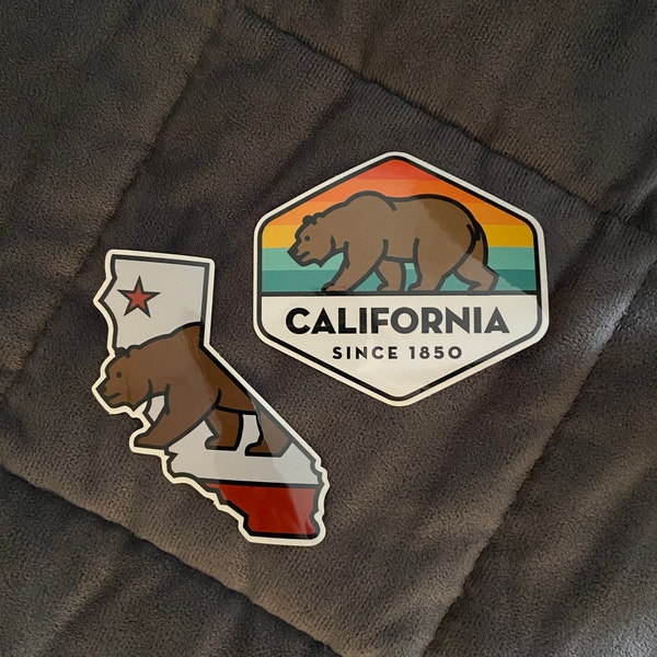 I Love California Two Sticker Set - Etsy