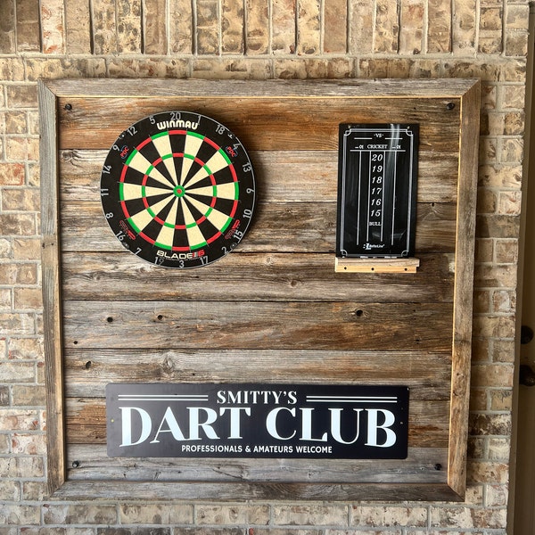 Dart Club Sign, Personalized Gamer Name Man Cave Sign, Professionals ...