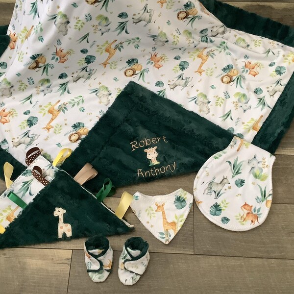 SAFARI BABIES MINKY - Shannon Cuddle Minky Safari Babies Minky Jungle ...