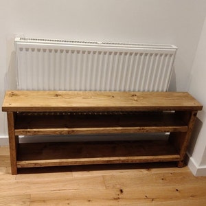 Hand Crafted Rustic Reclaimed Wooden Shoe Bench / Shoe Rack / - Etsy UK