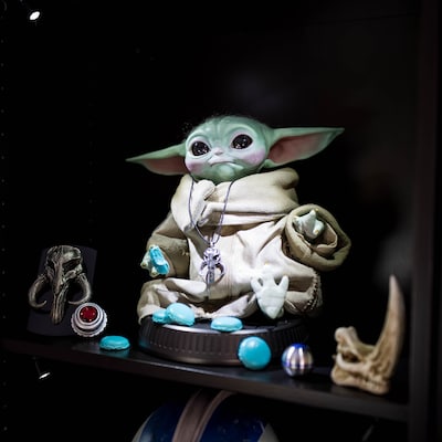 Grogu baby Yoda Space Macarons With Cookie Sleeve Magnetic Resin Cast ...