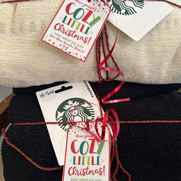Have Yourself a Cozy Little Christmas Tag Fuzzy Blanket Gift Holiday ...