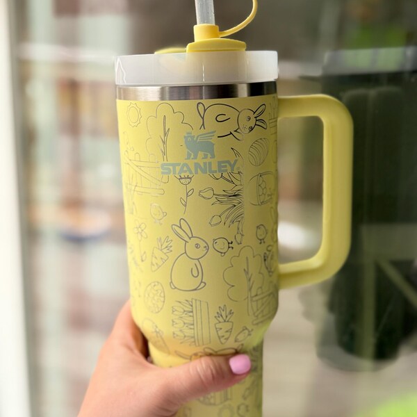 40 Oz Tumbler Pickle Pickles Handle Straw Pickle Lover Customized Laser ...