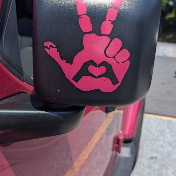 Custom Wave Decals- Set of 2 Fits Jeep Wrangler| Peace Wave | JK, JL ...