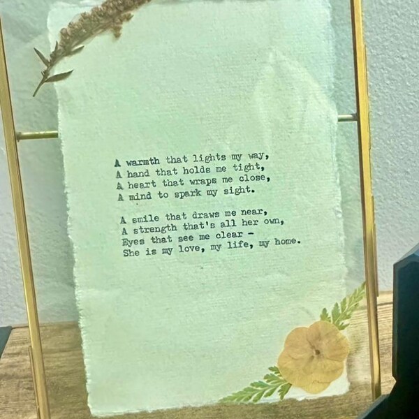 Custom Typewriter Print on COTTON PAPER, Hand Typed Quote Print, 4x4 ...
