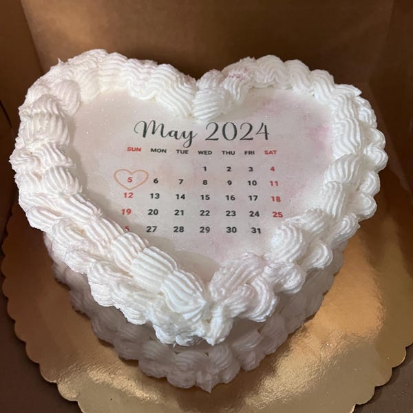 Burn Away Cake, Edible Images With Hidden Message, Valentine Heart Love ...