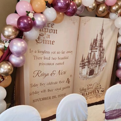 Royal Princess Party Decor Once Upon A Time Storybook Backdrop ...