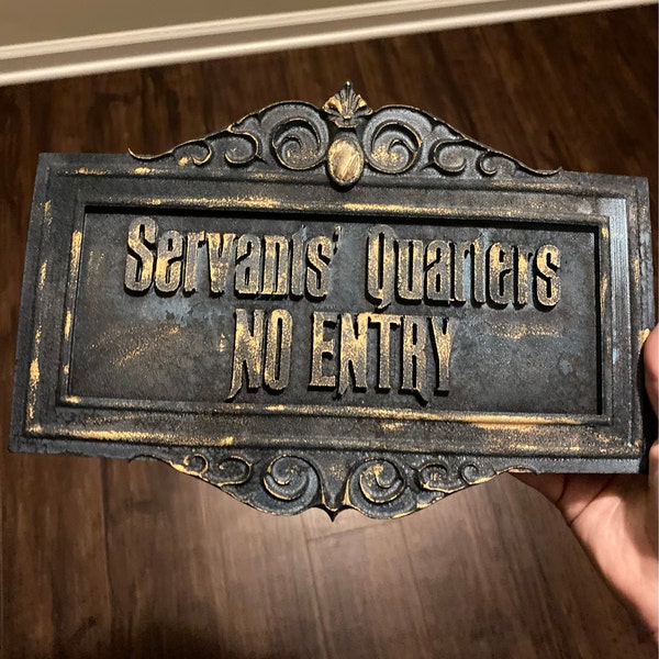 Replica Servant Quarters Plaque Sign Plague - Etsy