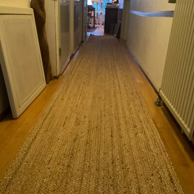 Natural Jute Rug, Runner Rug, Jute Runner Rug, Vintage Style Custom ...