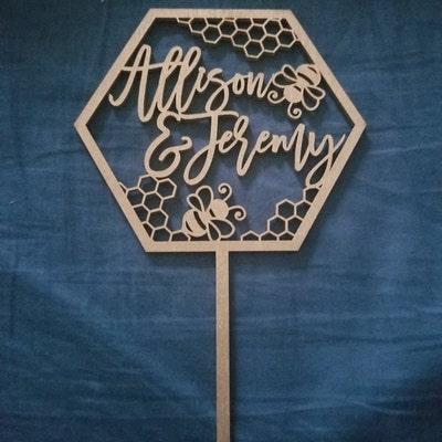 Bee Custom Cake Topper, Meant to Bee Cake Topper, Bee Wedding Cake ...